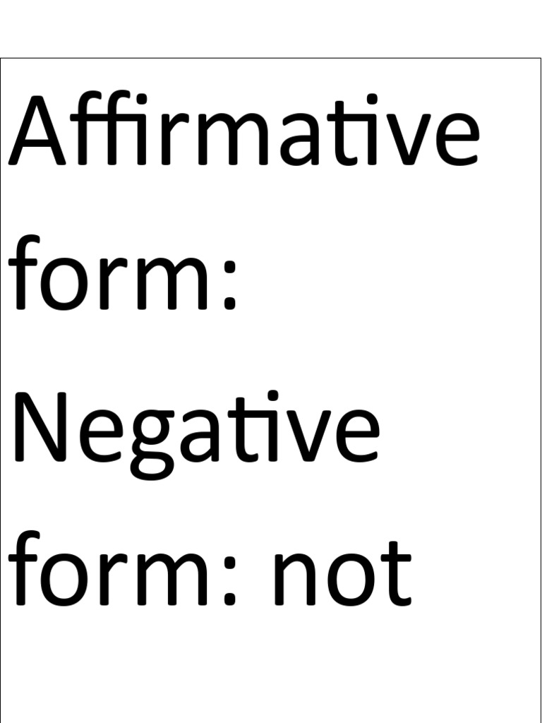 Affirmative Form | PDF