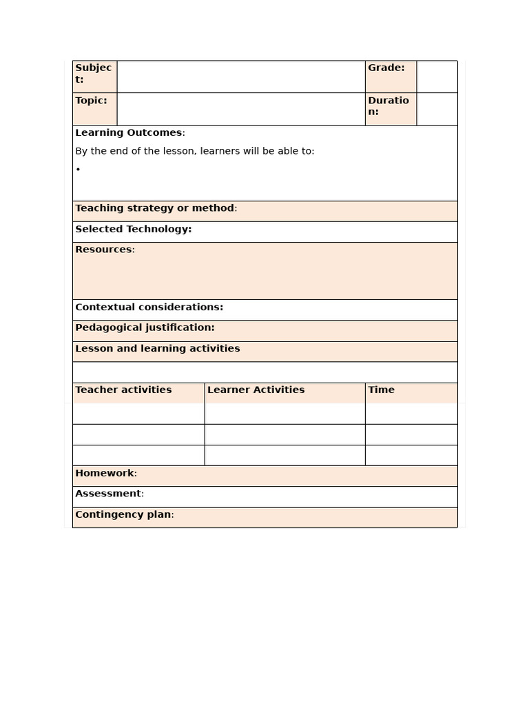 Ictc - Word Lesson Plan | PDF