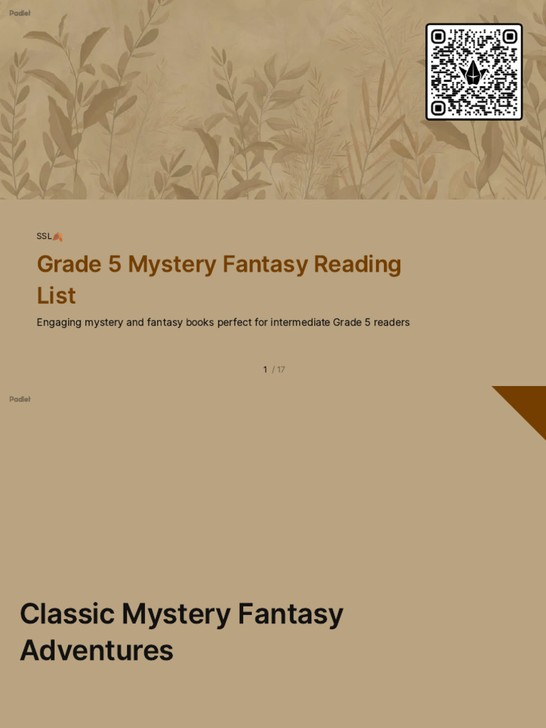Grade 5 Mystery Fantasy Readin | PDF | Children's Literature