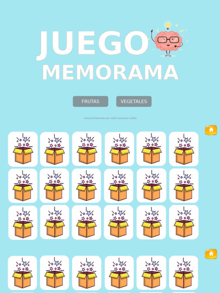 Memorama Frutas y Verduras | PDF