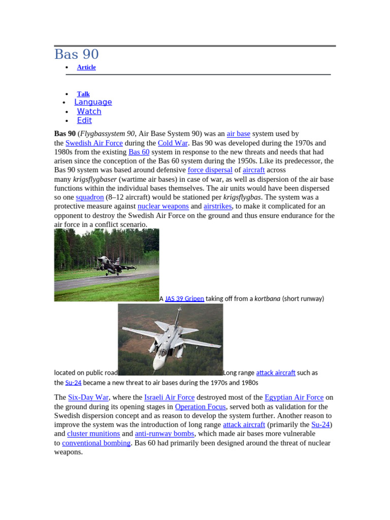 Overview of Bas 90 Air Base System | PDF | Military Aviation | Military