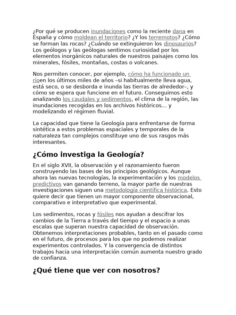 Tenemos Que Entender Como Nos Ayuda La Geologia | PDF | Geología | Inundar