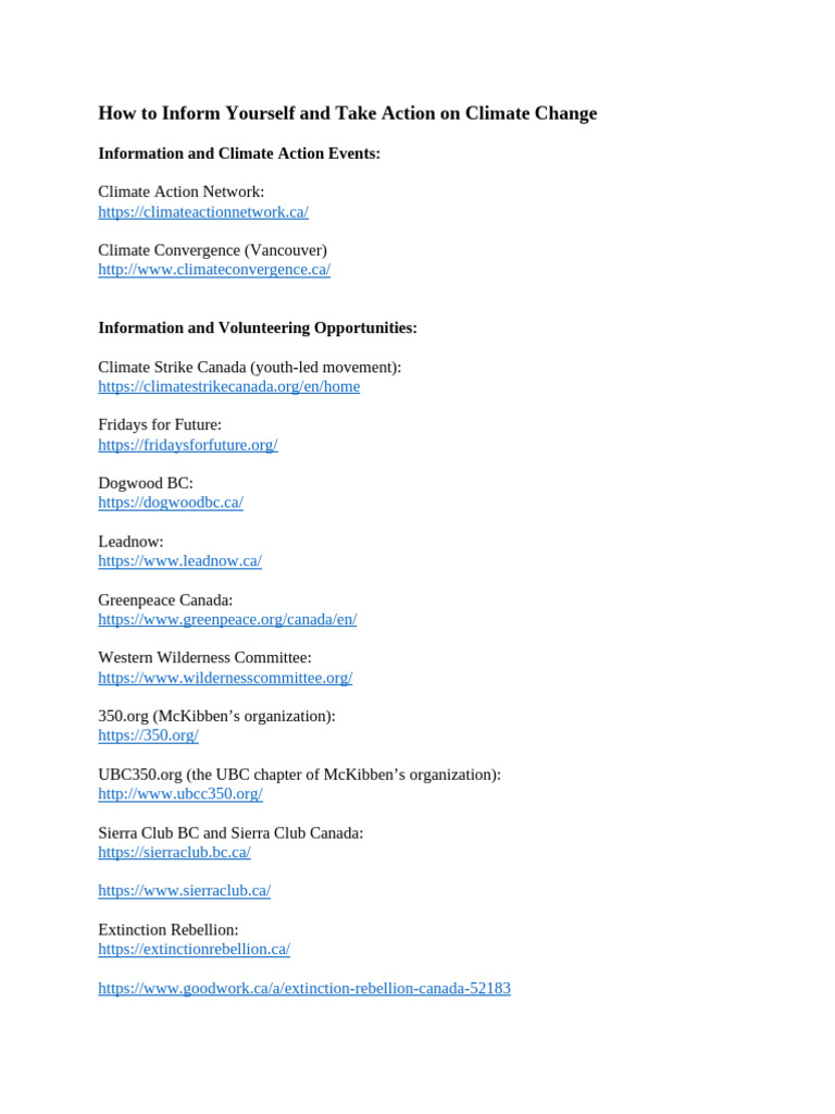 How To Inform Yourself and Take Action On Climate Change | PDF