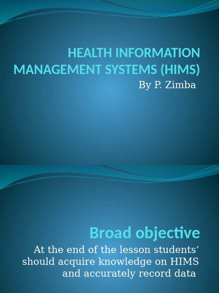 Health Information Management Systems (Hims) | PDF | Health Care