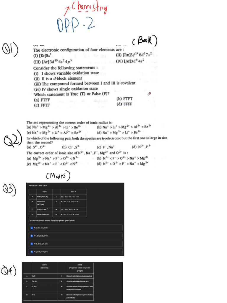 Chemistry DPP 2 | PDF