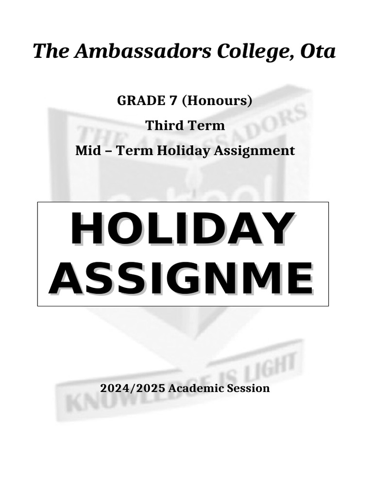 GRADE 7 Honours Mid Term Assignment | PDF | Chess | Chess Theory