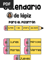 Calendario Lapiz para El Pizarron Jotzbt | PDF