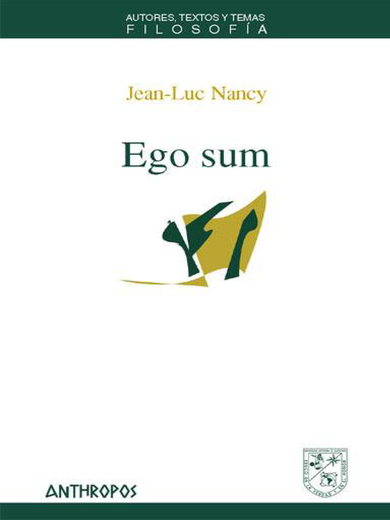 Análisis de "Ego Sum" de Jean-Luc Nancy | PDF | René Descartes ...