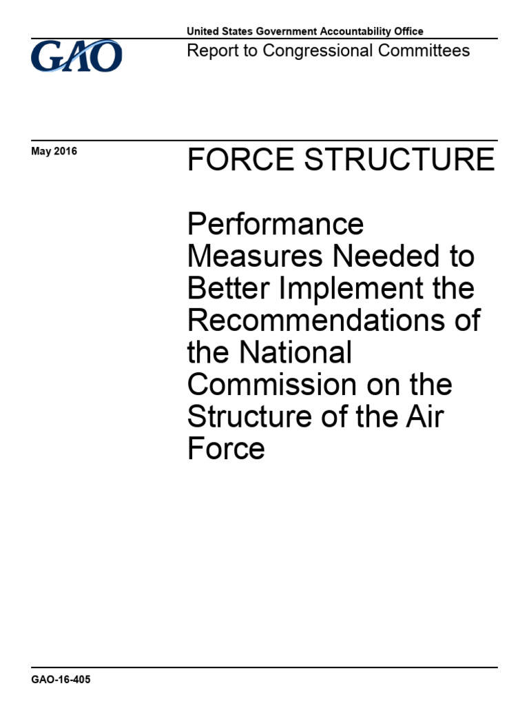 Air Force Force Structure Recommendations Review | PDF | Government ...