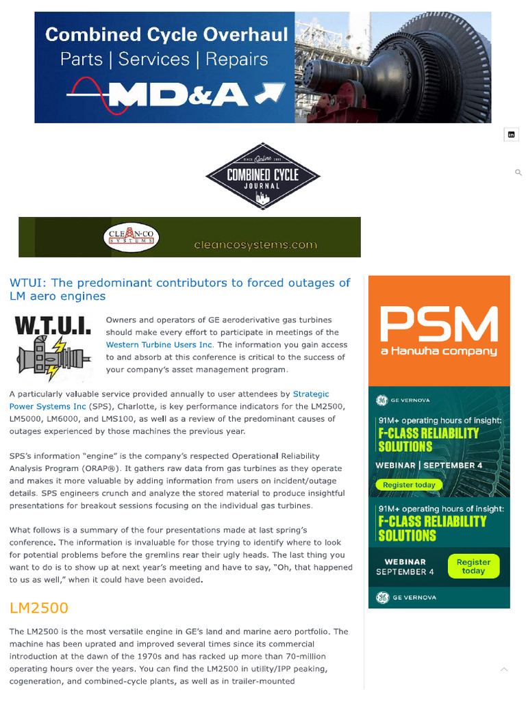 WTUI - The Predominant Contributors To F... Aero Engines - Combined ...