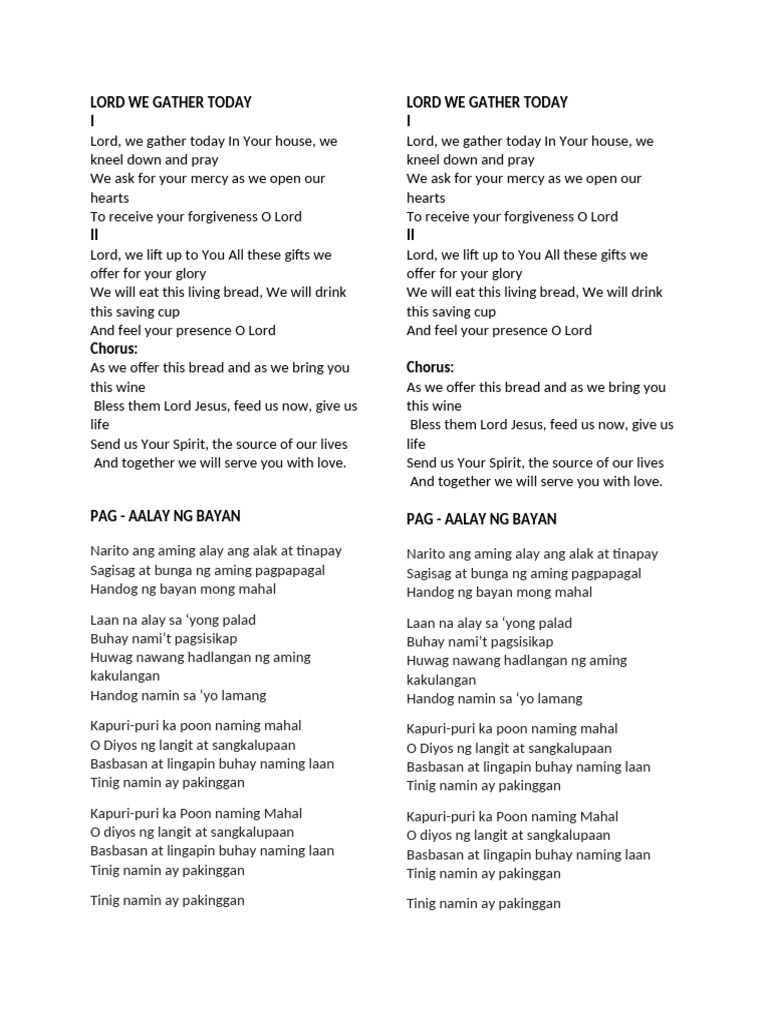 Alay: A Church Offering Song | PDF | Christian Worship And Liturgy