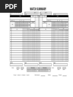 Printable Soccer Score Sheet Template | PDF