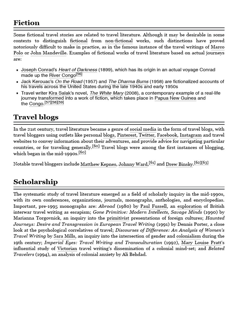 Travel Literature PT 2 | PDF | Travel Literature | Written Communication