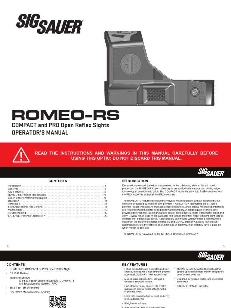 ROMEO-RS Operator's Manual | PDF | Minute And Second Of Arc