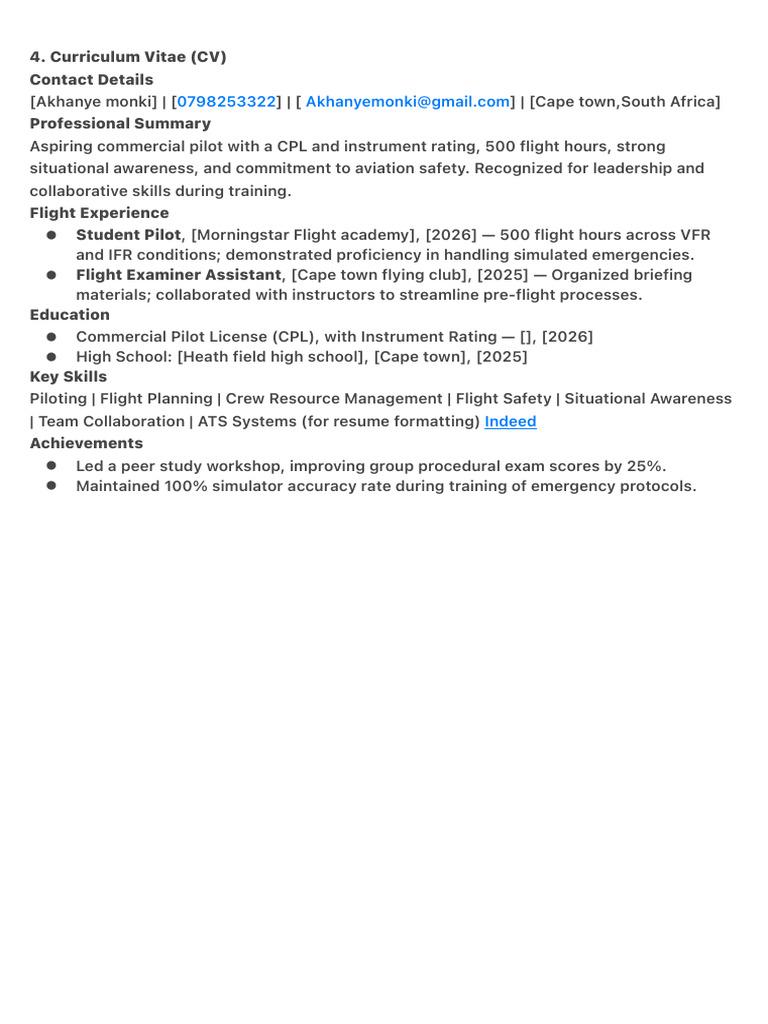 Curriculum Vitae (CV) | PDF