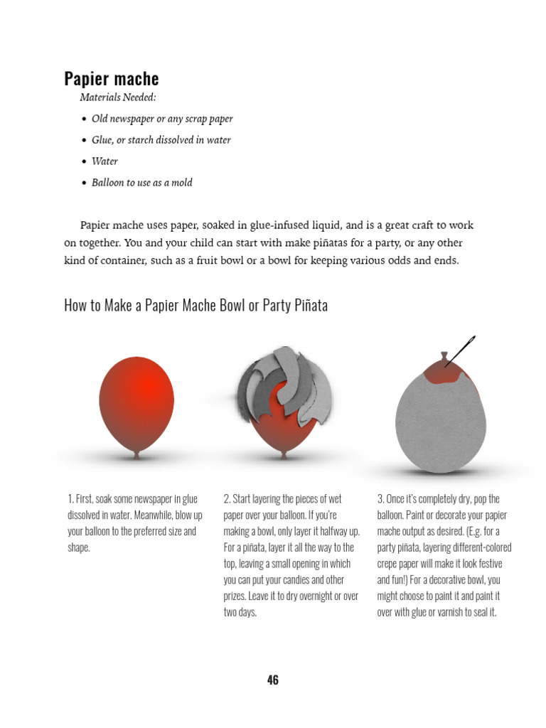 Making Paper Mache with Glue | PDF