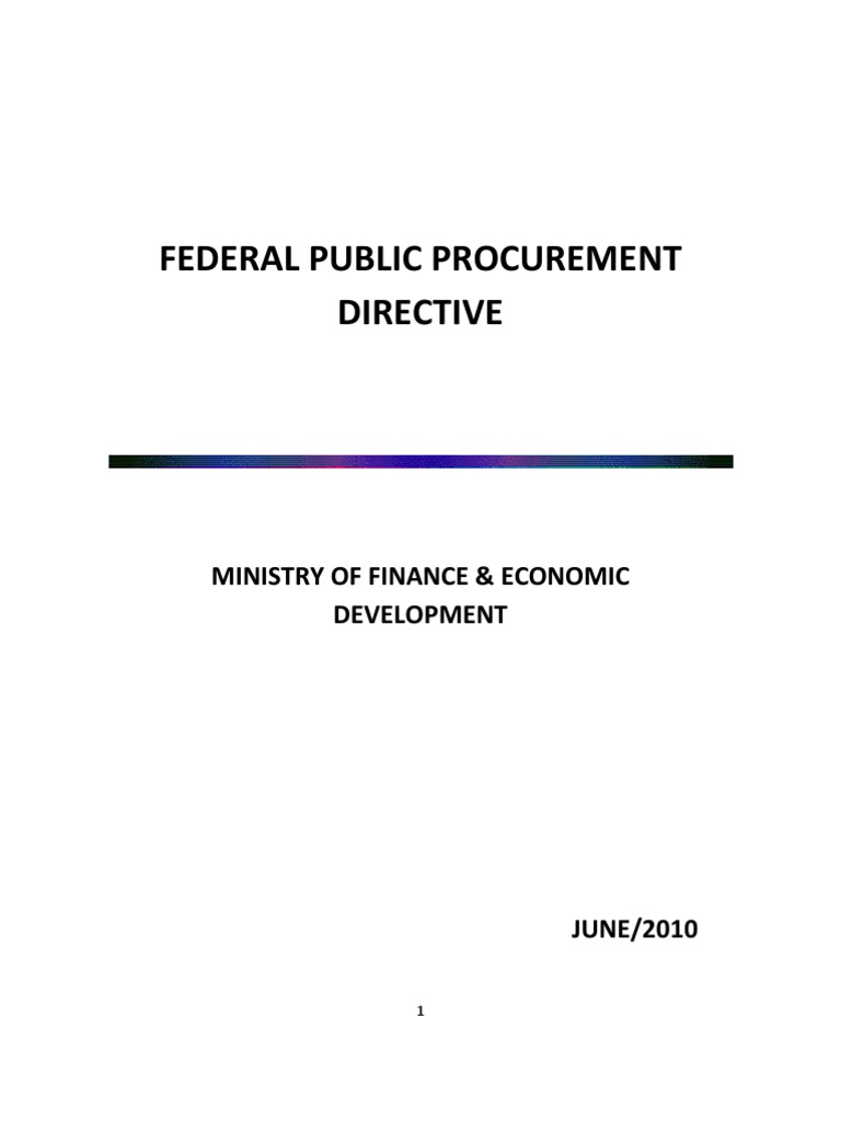 Procurement Directive Eng | PDF | Procurement | Specification (Technical Standard)