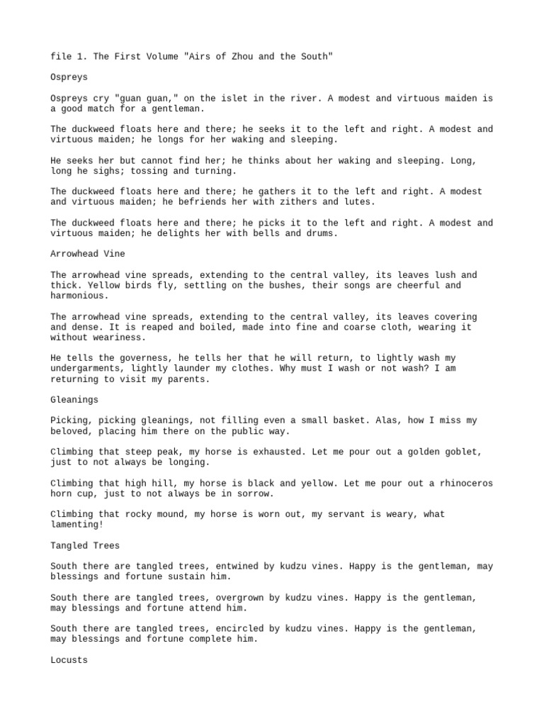 Shi Jing 001 | PDF