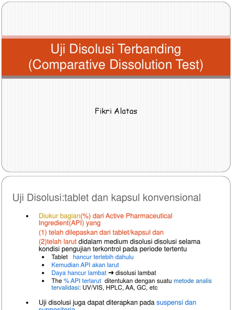 Uji Disolusi Terbanding | PDF