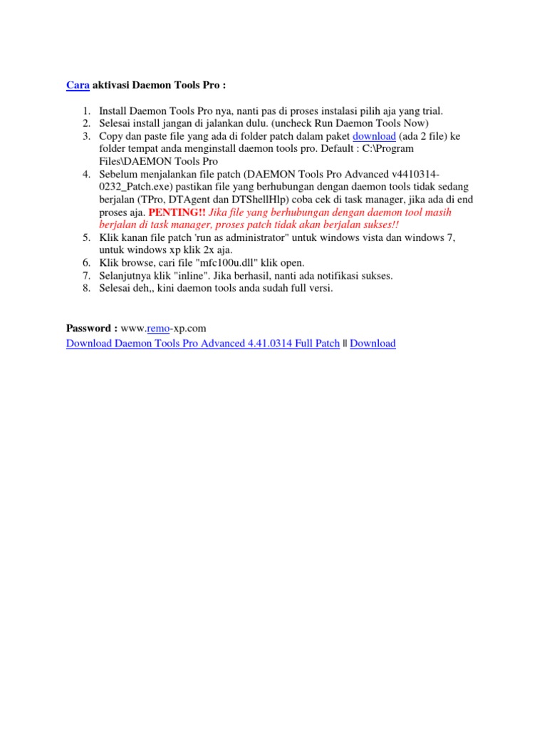Cara Aktivasi Daemon Tools Pro | PDF
