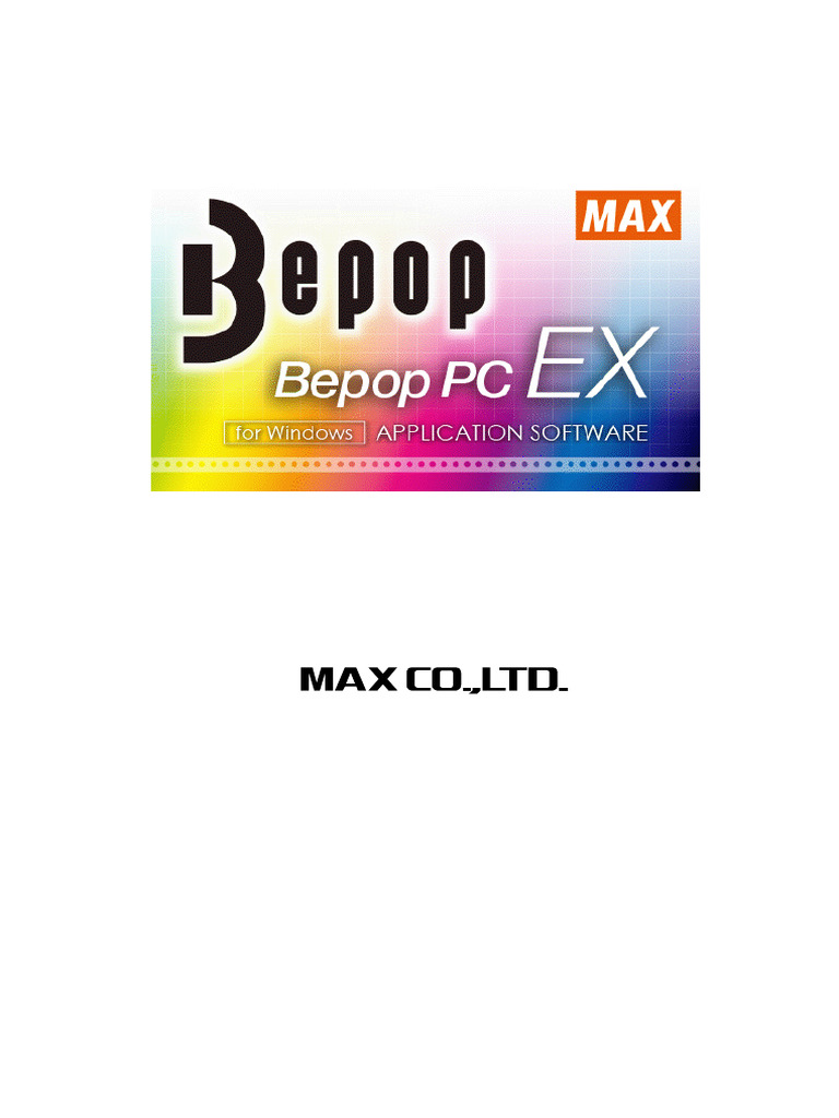 Bepop PC EX Operation Manual Ver. 1.20 | PDF | Window (Computing) | Shape