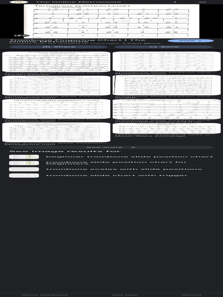 Trombone Slide Chart - Google Search | PDF