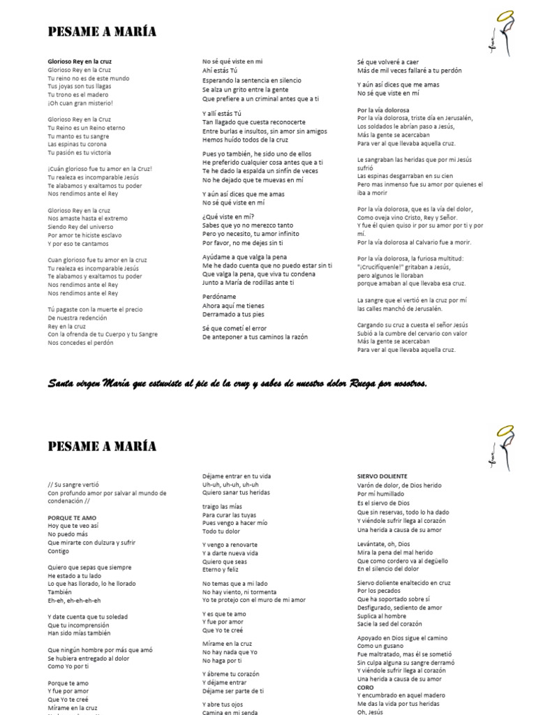 Pesame A Maria 2023 | PDF | María, madre de Jesús | Amor