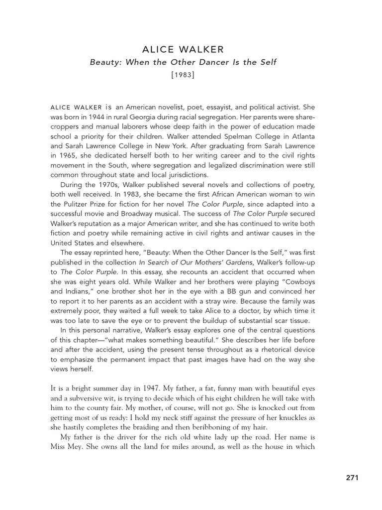 Beauty - When The Other Dancer Is The Self | PDF