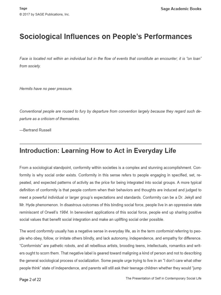 Sociological Aspects of Conformity | PDF | Rituals | Sociology