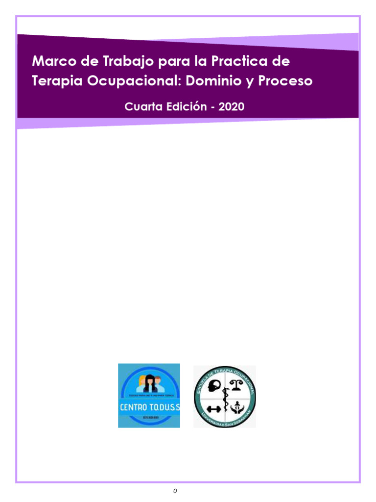 Marco de Trabajo Para La Pr Ctica de To | PDF | Terapia ocupacional | Psicoterapia