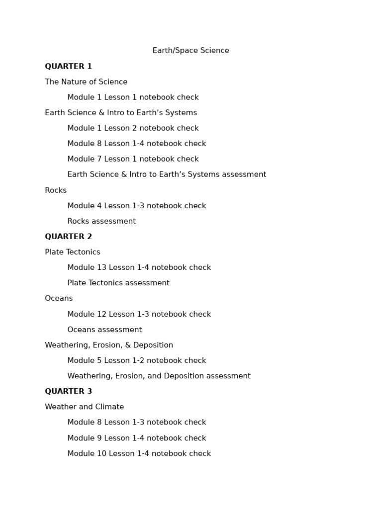 EarthSpace Science Goal Sheet Canvas | PDF