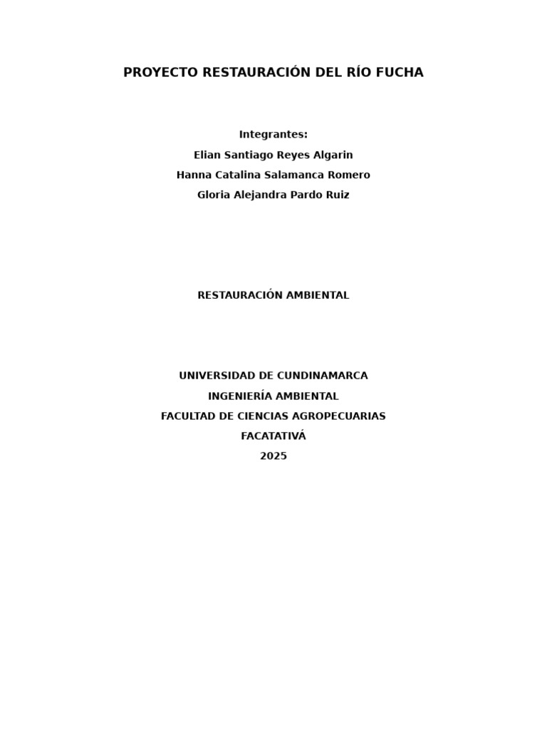 Rio Fucha NOR APA | PDF | Entorno natural | Biodiversidad