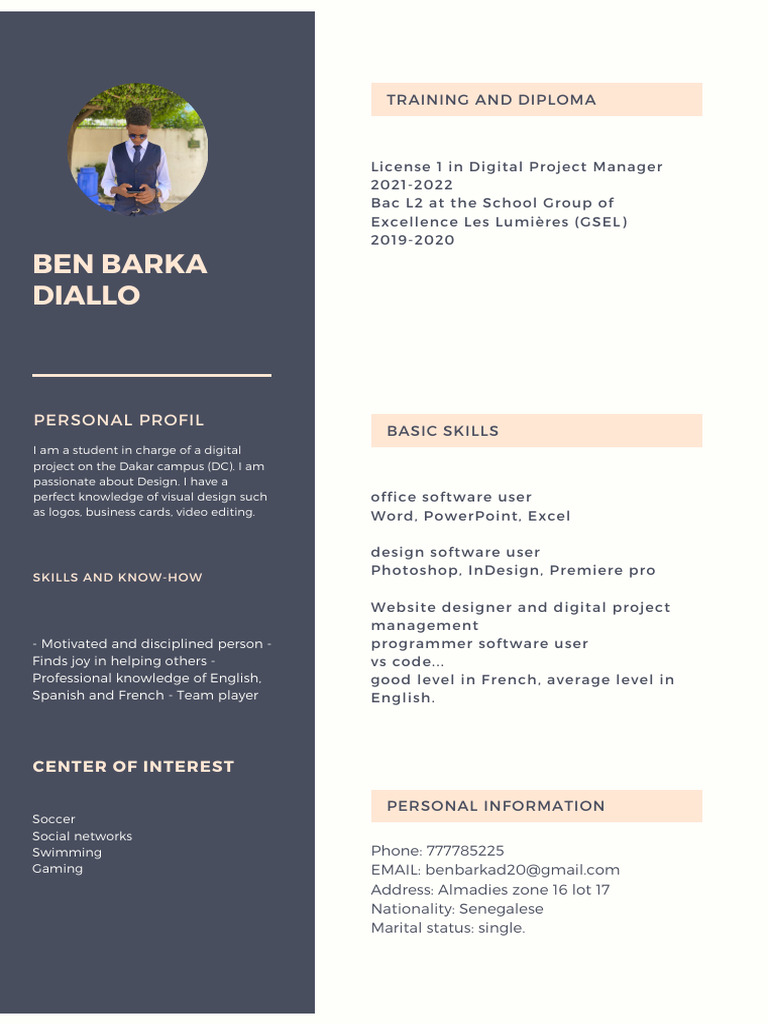 Cv Ben Barka Angalis | PDF