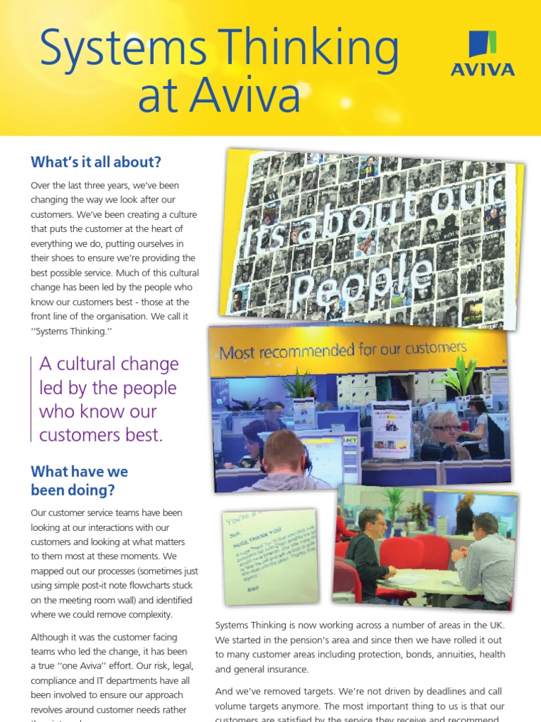 Systems Thinking at Aviva | PDF | Business Economics | Business