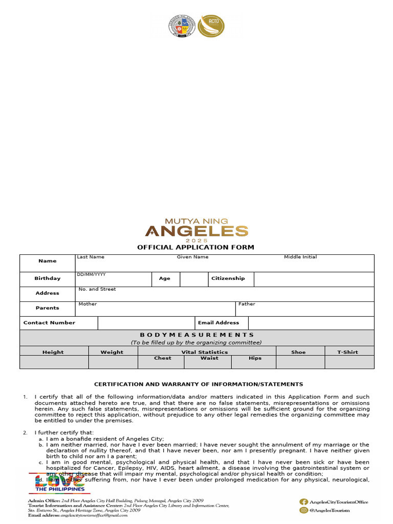 [Template] MNA2025 ApplicationForm | PDF | Medicine