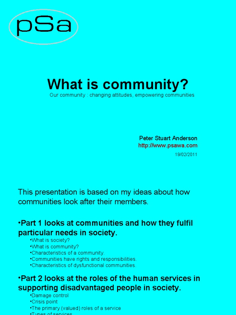 What Is Community | PDF