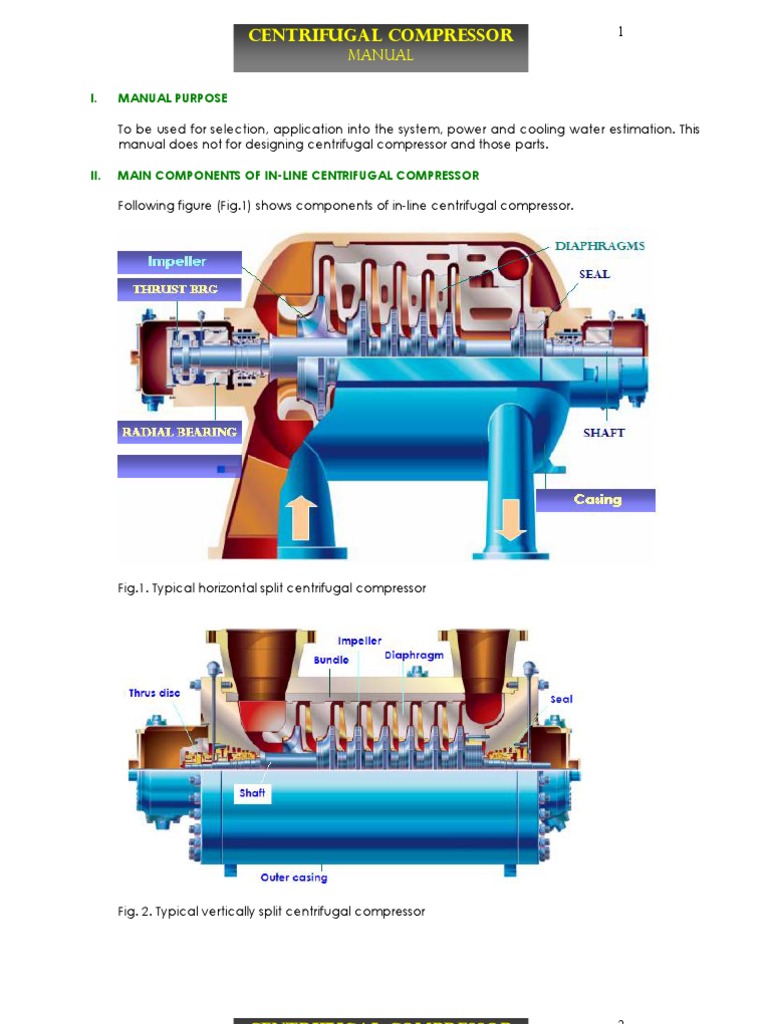 Centrifugal Compressor Manual | PDF | Gases | Continuum Mechanics