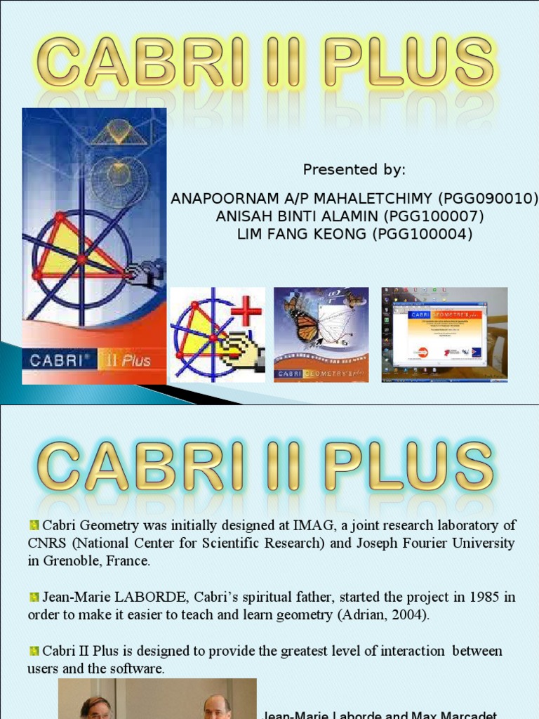 Cabri II Plus | PDF | Geometry | Equations