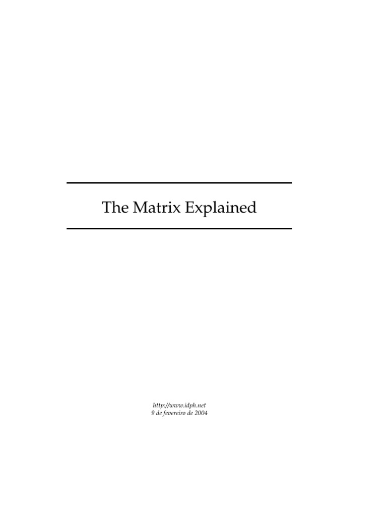 Matrix Explained | PDF | Computing And Information Technology
