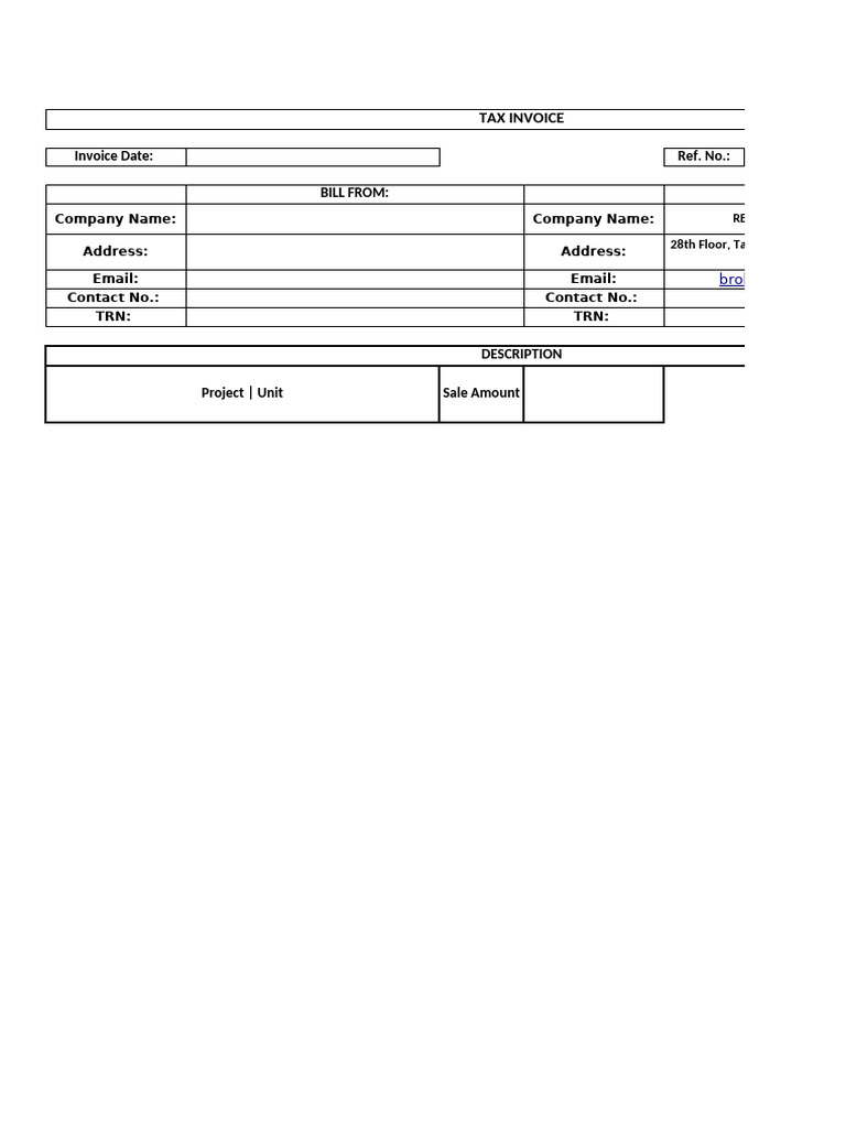 Tax Invoice Template for Companies | PDF | Invoice | Payments