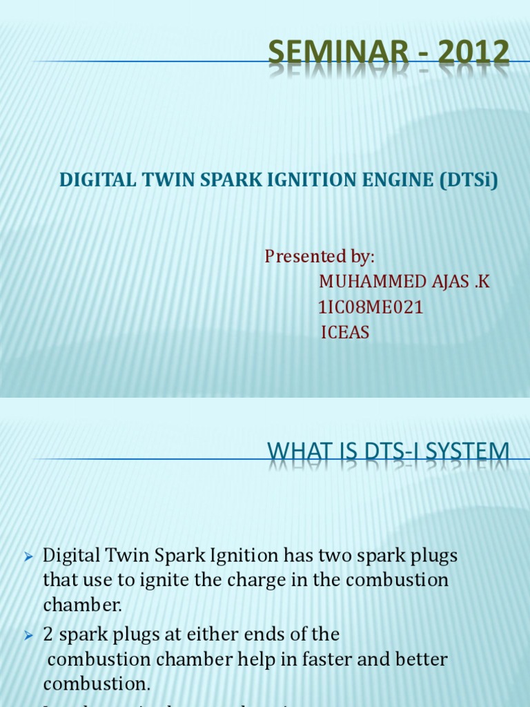 Dts I | PDF | Engines | Ignition System