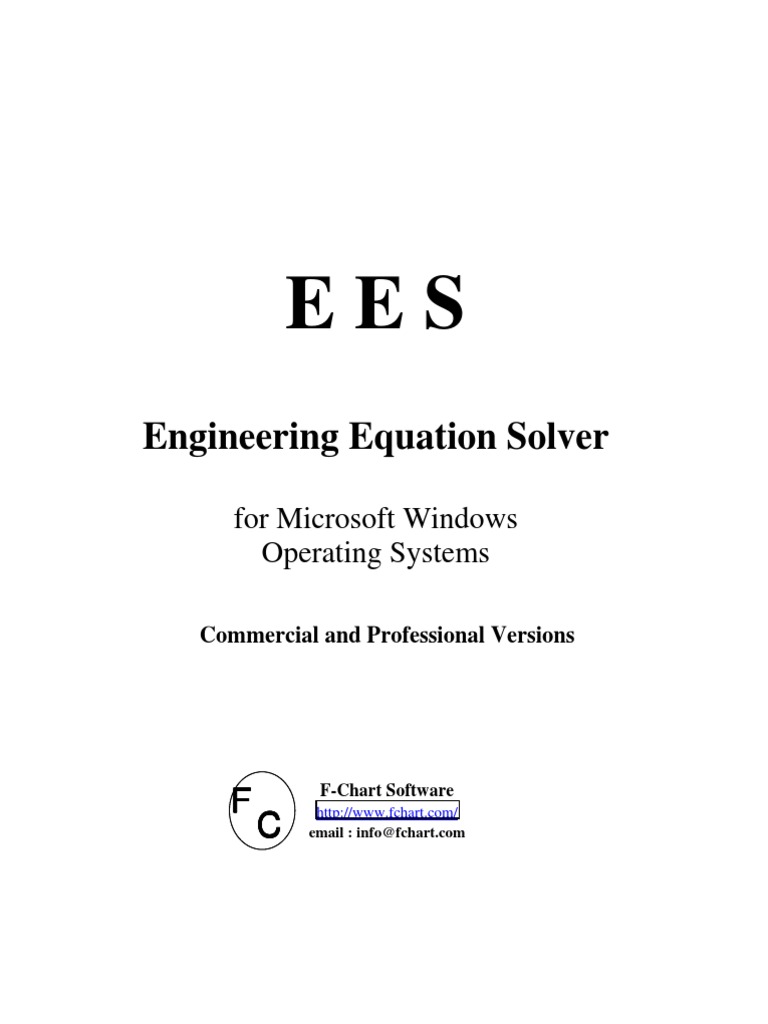 Ees Manual | PDF | Subroutine | Numerical Analysis