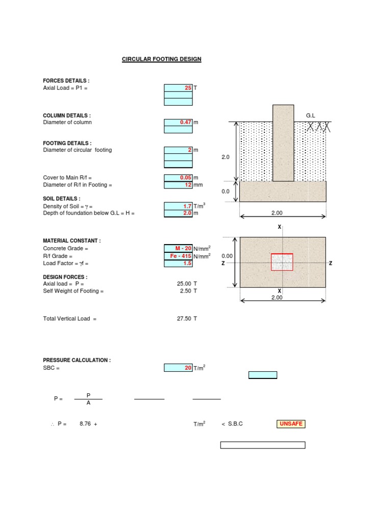 Iso Footing | PDF | Column | Shear Stress