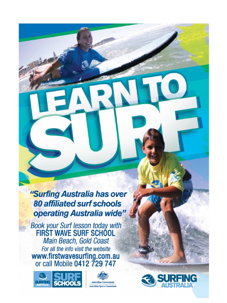 Learn To Surf Guide Intro | PDF | Water Sports | Outdoor Recreation