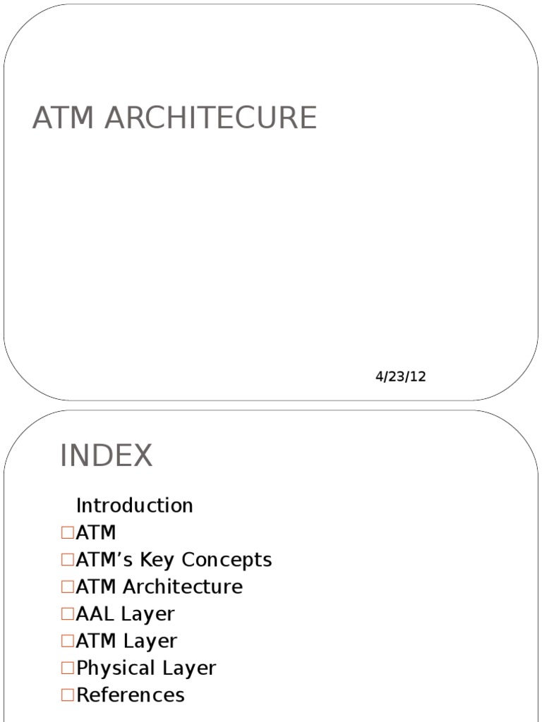 ATM Architecture 1 | PDF | Asynchronous Transfer Mode ...