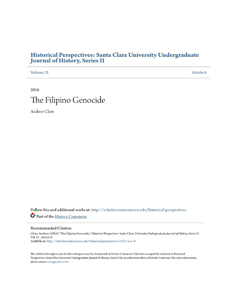 The Filipino Genocide | PDF