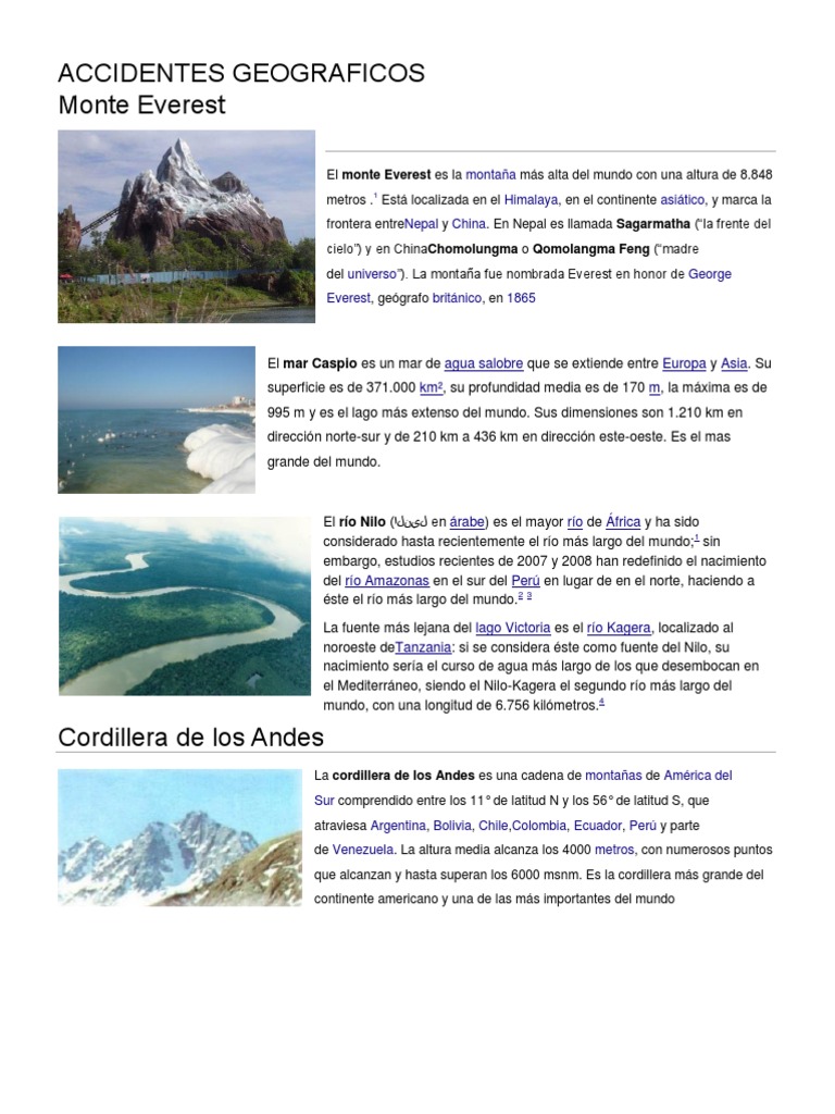 Accidentes Geograficos | PDF | Golfo de México | Mar Muerto