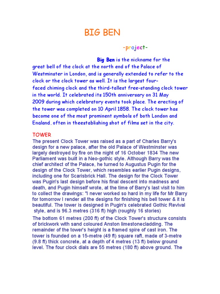 Big Ben | PDF | Nature