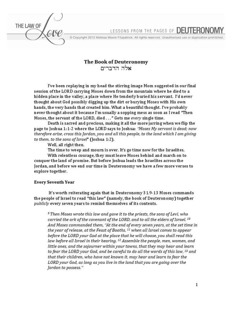 Deuteronomy | PDF | Book Of Deuteronomy | Moses