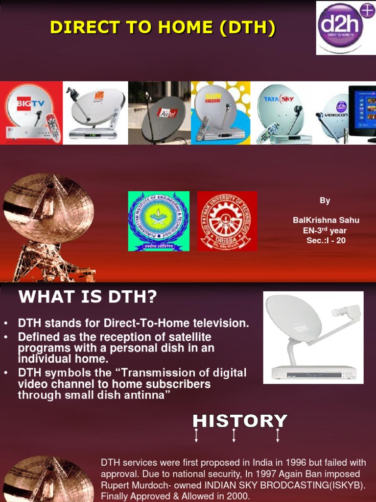 DTH | PDF | Satellite Television | Direct Broadcast Satellite